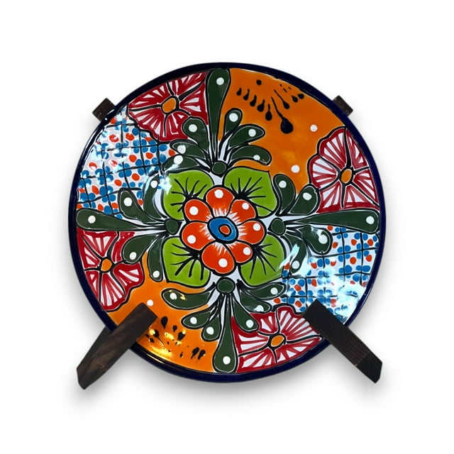 10" Talavera Dinner Plate | Mexican Handmade Dinnerware - Walmart.com