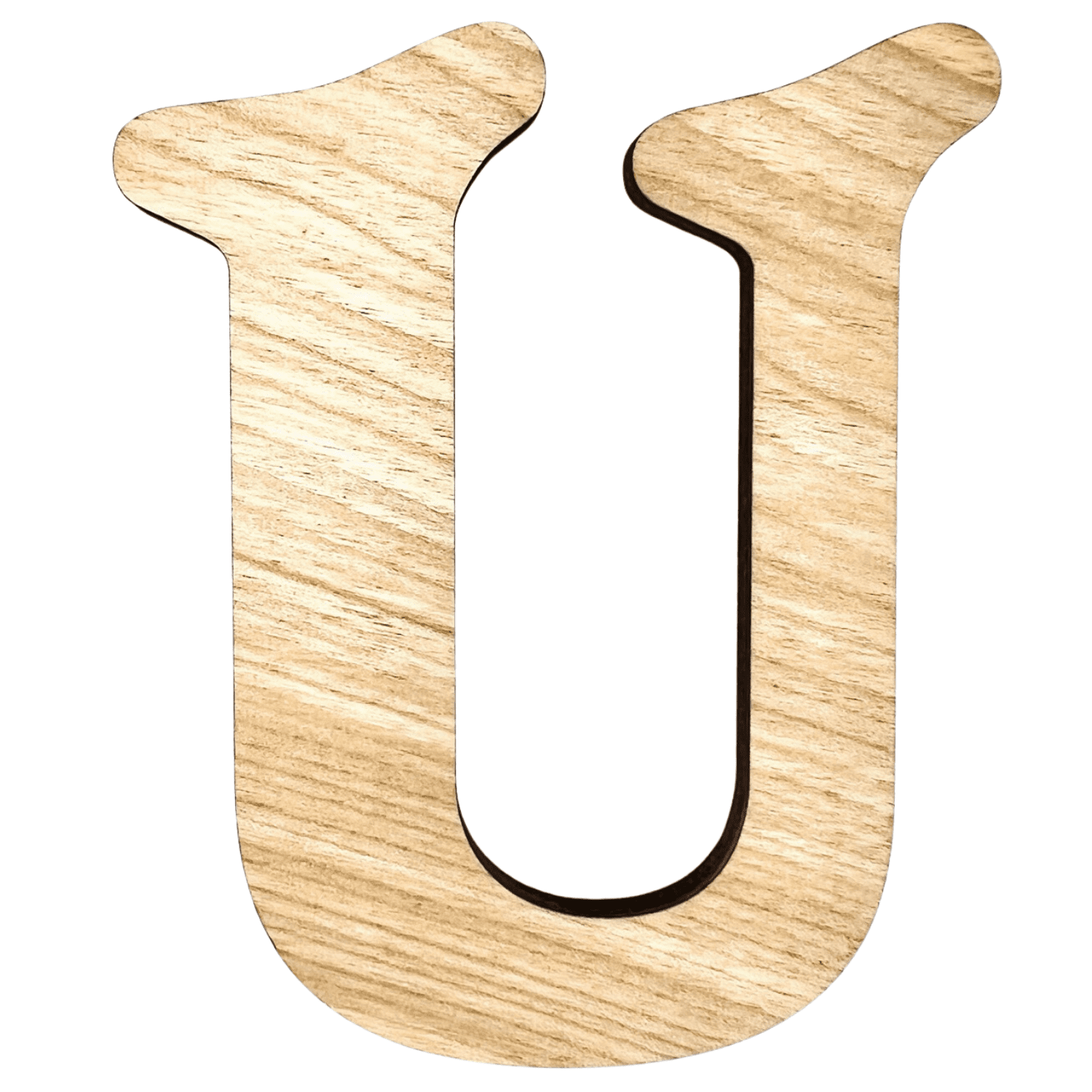 10" Tall Birch Plywood Letter U | 1/4" Thick | Krafty Supply Letters ...