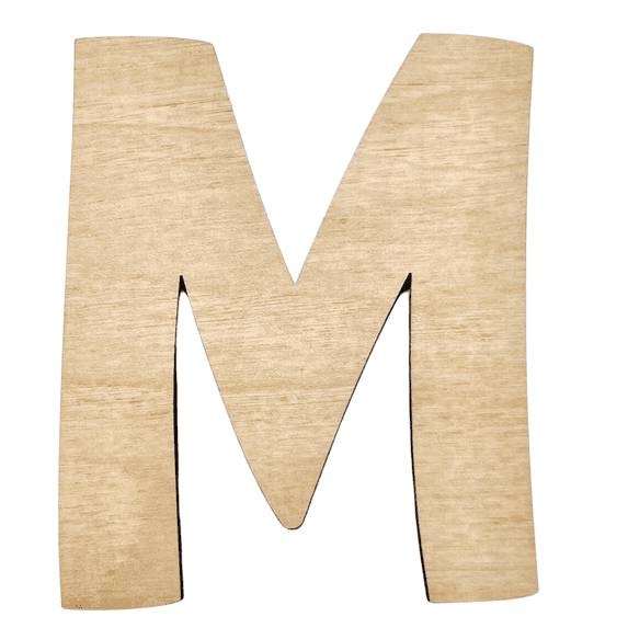 10" Tall Birch Wood Letter M | 1/4" Thick | Wood Craft Letter ...