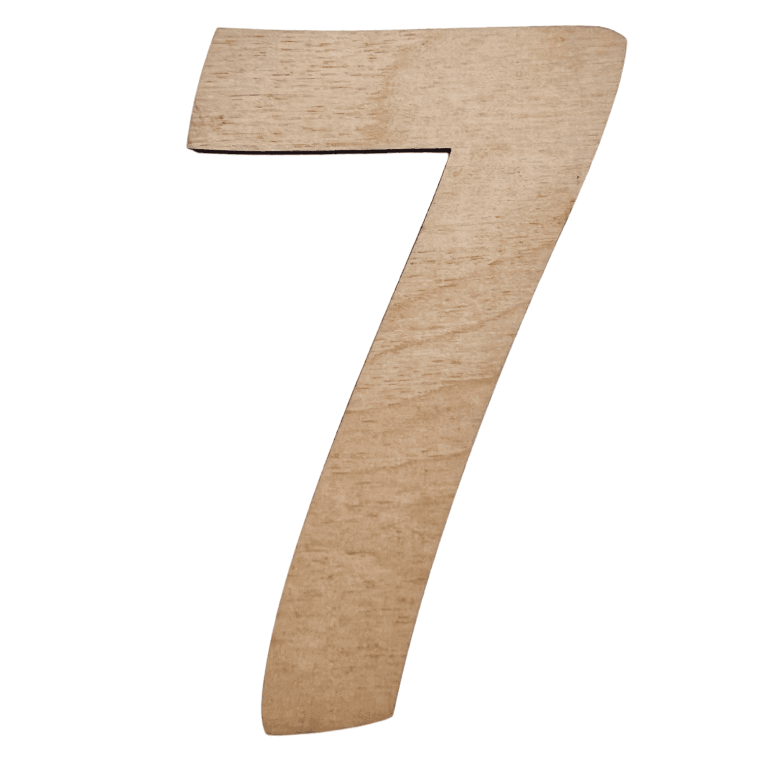 10" Tall Birch Wood Number 7 | 1/4" Thick | Wood Craft Letter ...