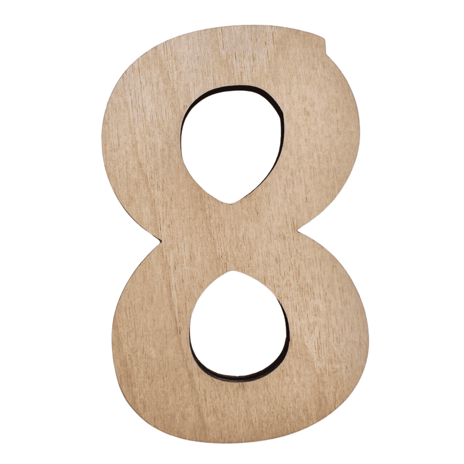 10" Tall Birch Wood Number 8 | 1/4" Thick | Wood Craft Letter ...