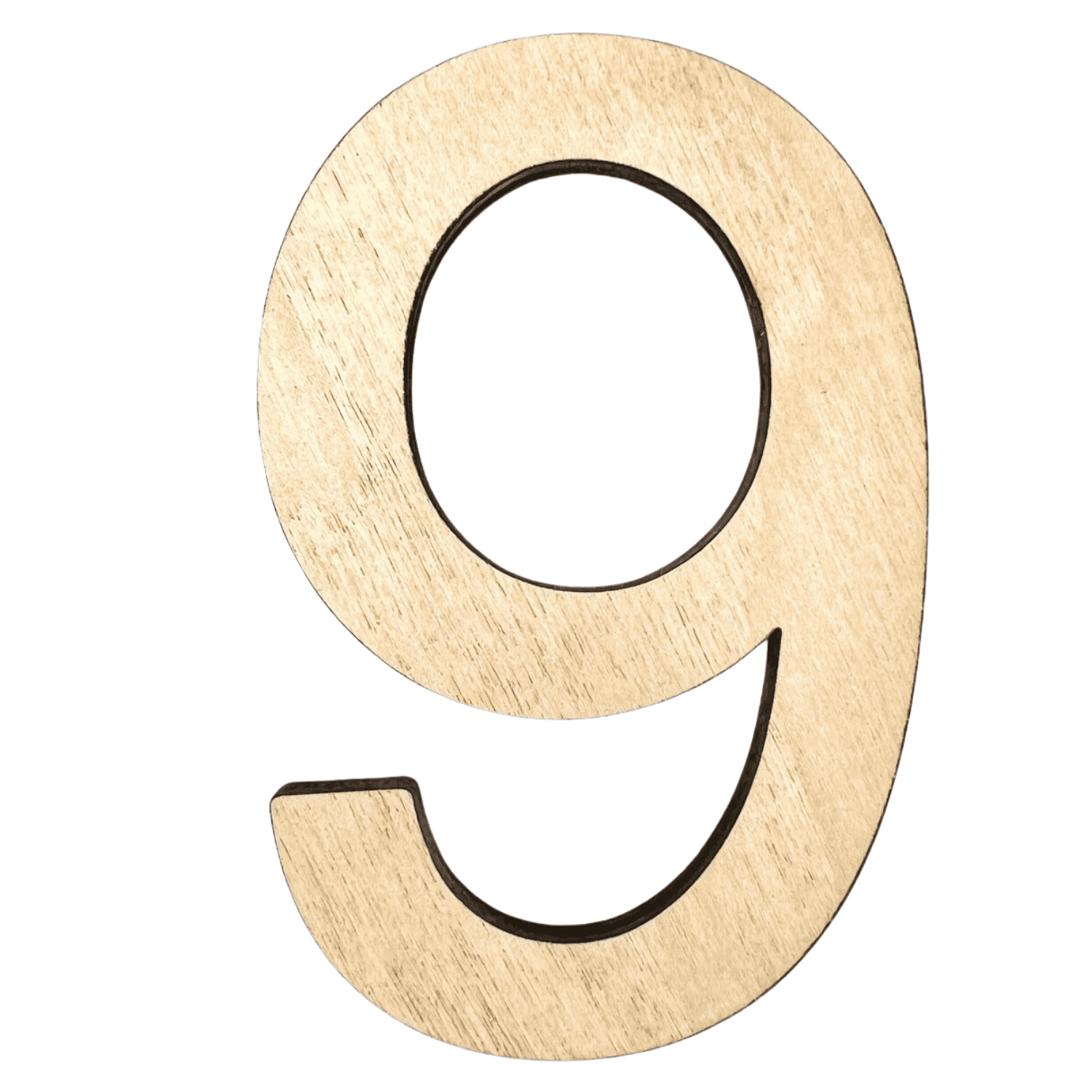 10" Tall MDF Number 9 | 1/4" Thick Birch | Krafty Supply Letters ...