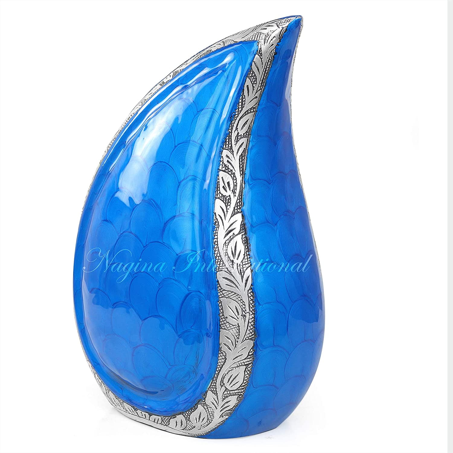 "10"" Teardrop Chiseled Aluminum Keepsake Urn for Human Ashes | Funeral ...