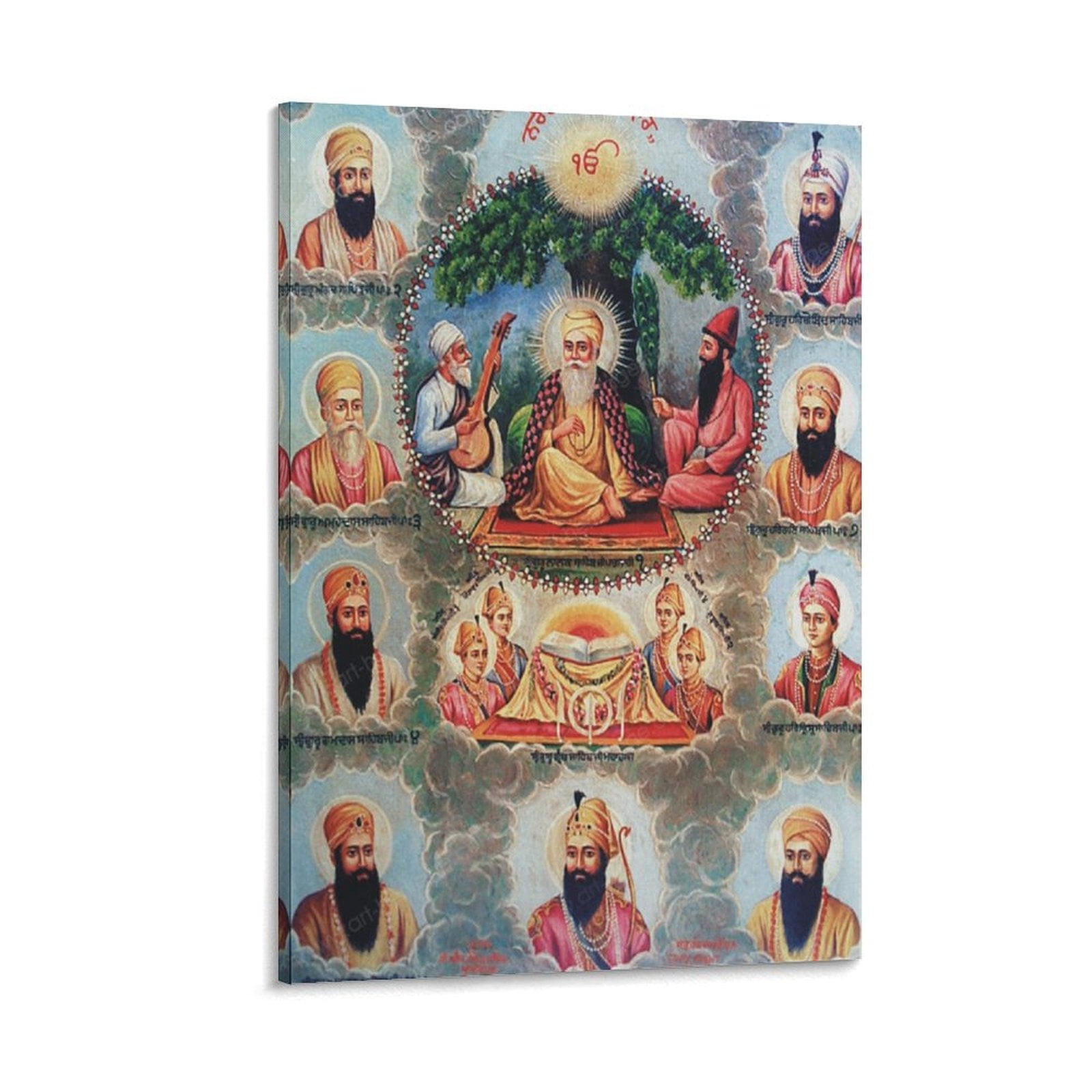10 Ten Sikh Gurus Gurus Poster Print Photo Art Painting Canvas Poster ...