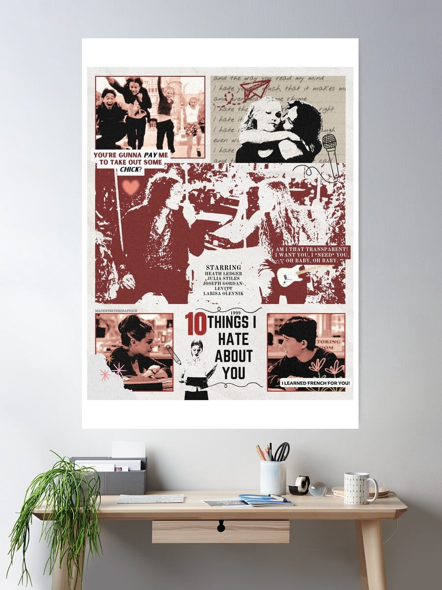 10 Things I Hate About You Movie Poster Poster Wall Art, Modern Wall ...