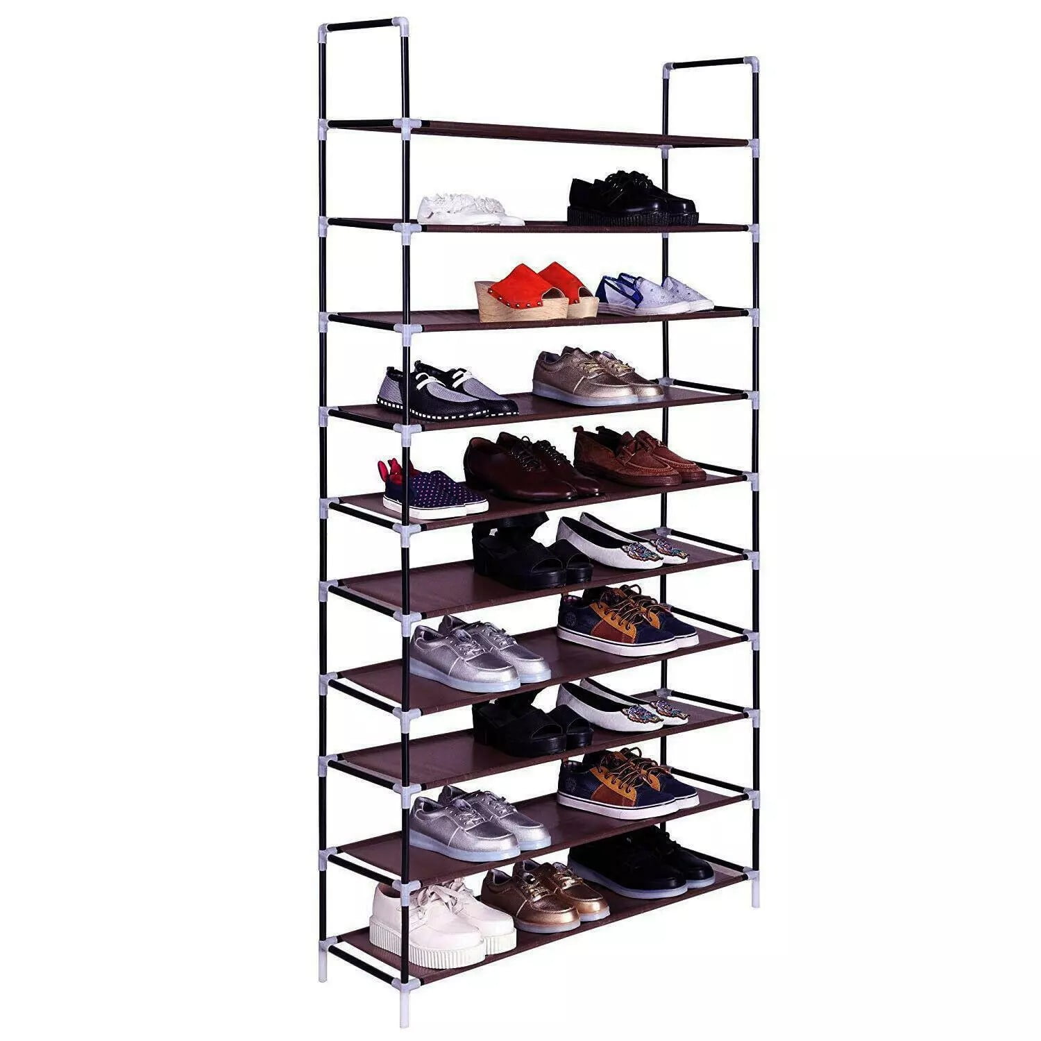 10 Tier 50 Pair Waterproof Shoe Rack Organizer Storage Shelves Free ...