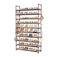 10 Tier-68" High-34" Wide Brown Shoe Rack - Walmart.com