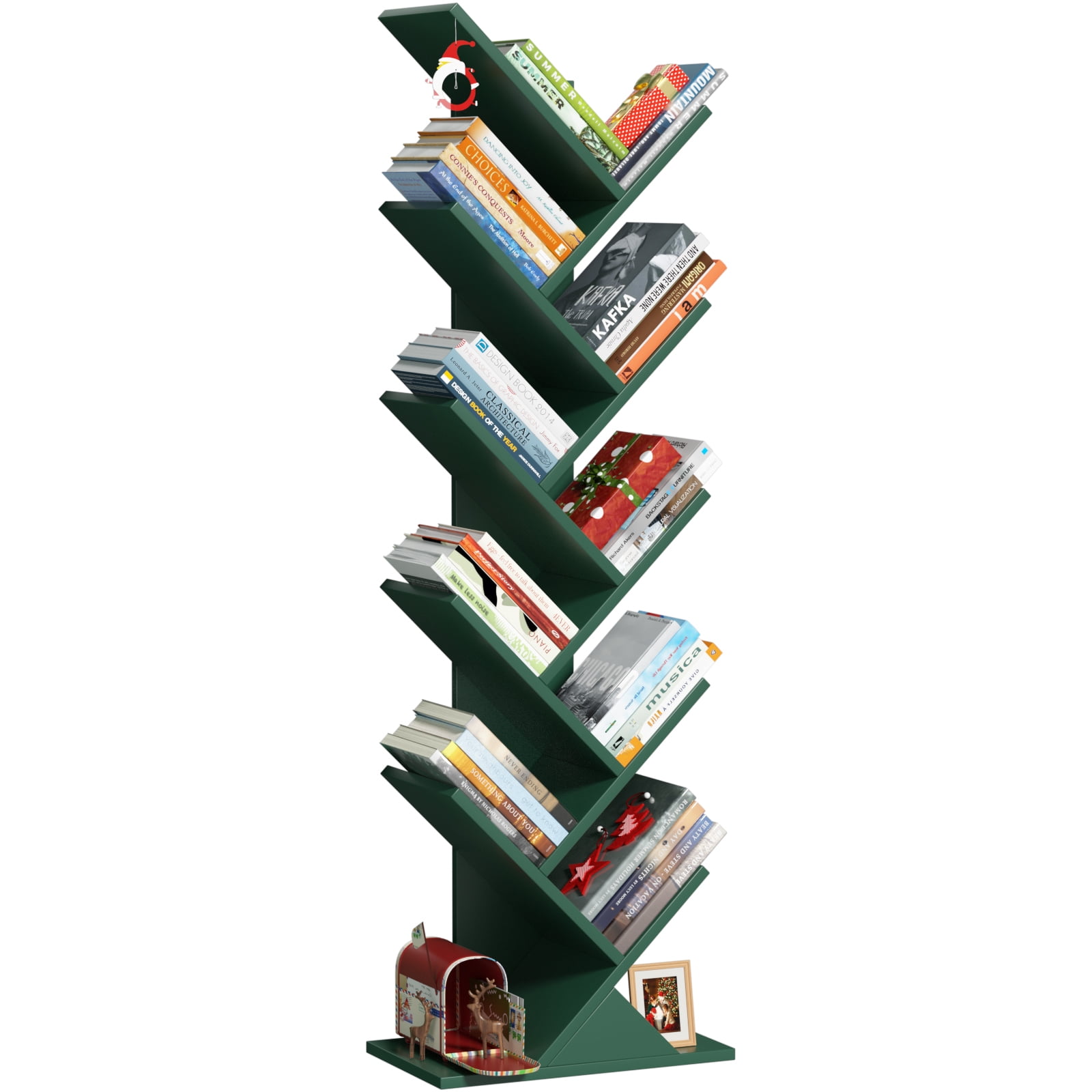10-Tier Deep Green Evergreen Storage Tree - Organized Christmas Cheer ...