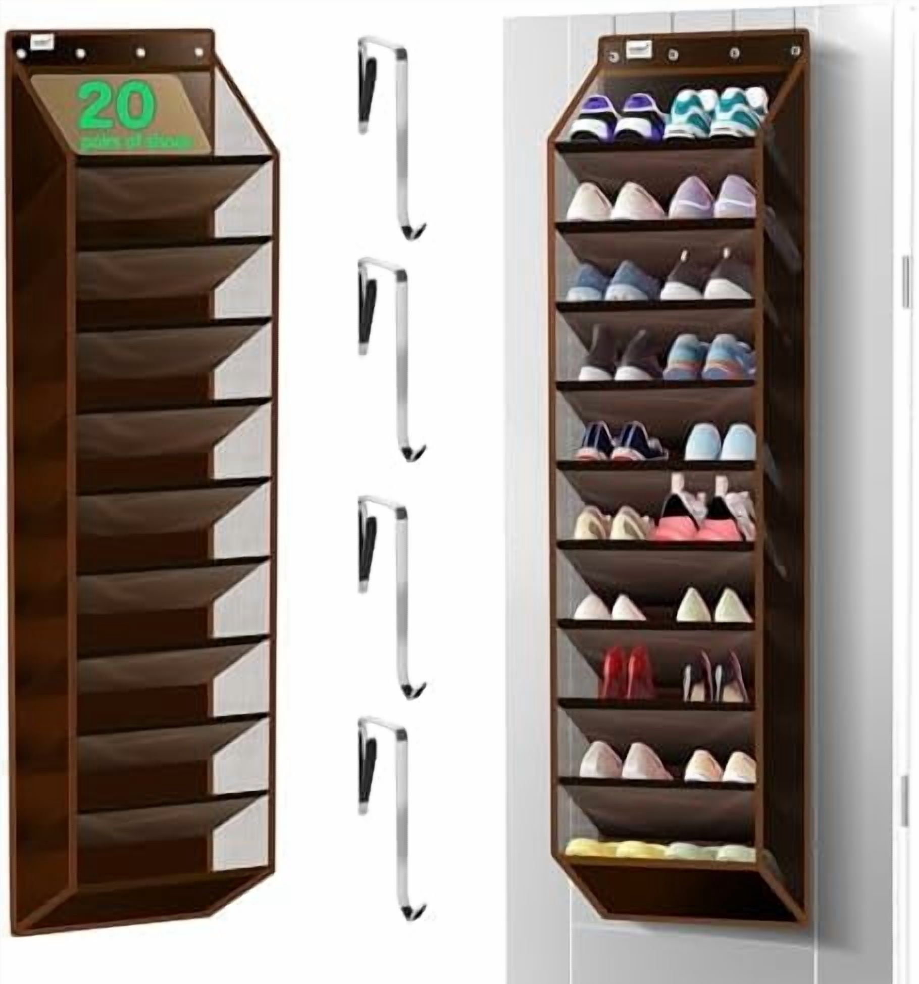 10 Tier Over The Door Organizer - Heavy Duty Hanging Storage Rack with ...