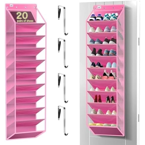 10 Tier Over The Door Organizer - Heavy Duty Hanging Storage Rack with ...