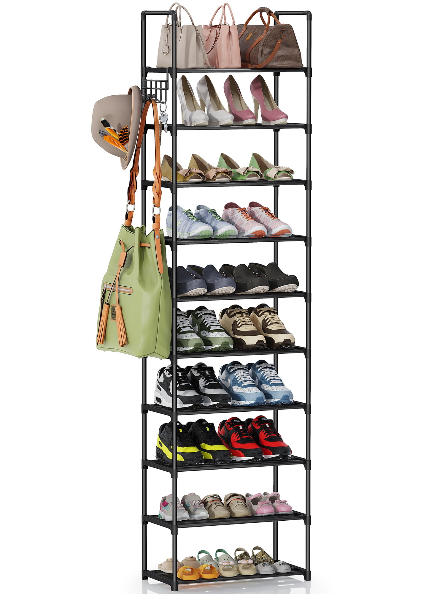Ktaxon 50 Pairs 10 Tiers Shoe Rack Shoe Shelf Shoes Storage Organizer ...