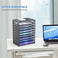 10 Tier Paper Organizer - Letter Tray Mesh Desk File Organizer with ...