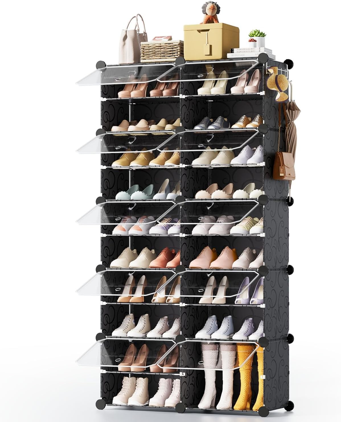 10-Tier Portable Shoe Rack Organizer for Closet Entryway 40 Pairs Shoe ...