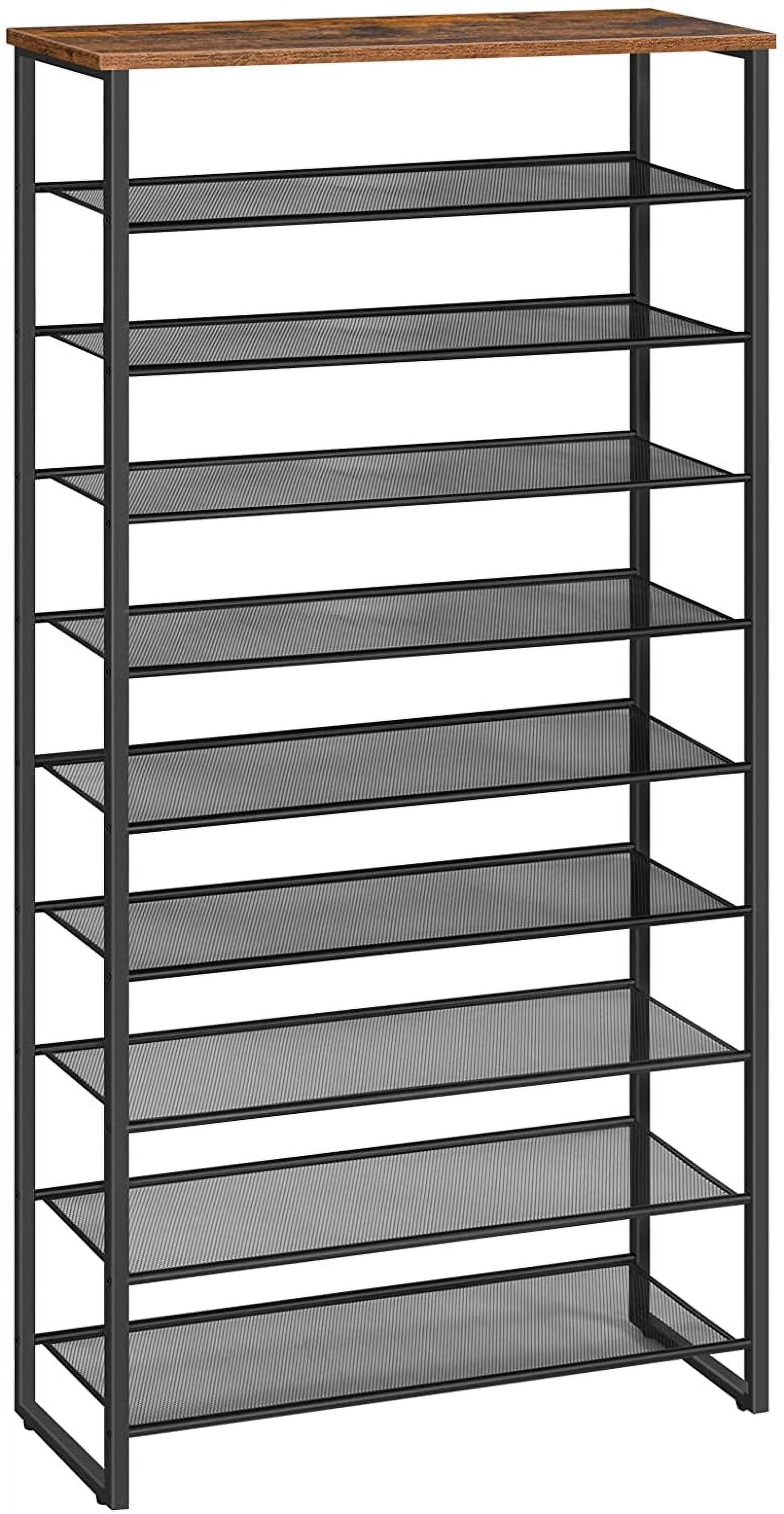 10-Tier Shoe Rack, 29.5" L Shoe Storage Organizer, Large Capacity Shoe ...