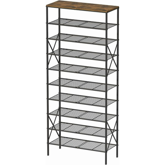 10-Tier Shoe Rack 40 Pairs, Space Saving Organizer for Entryway/Closet ...