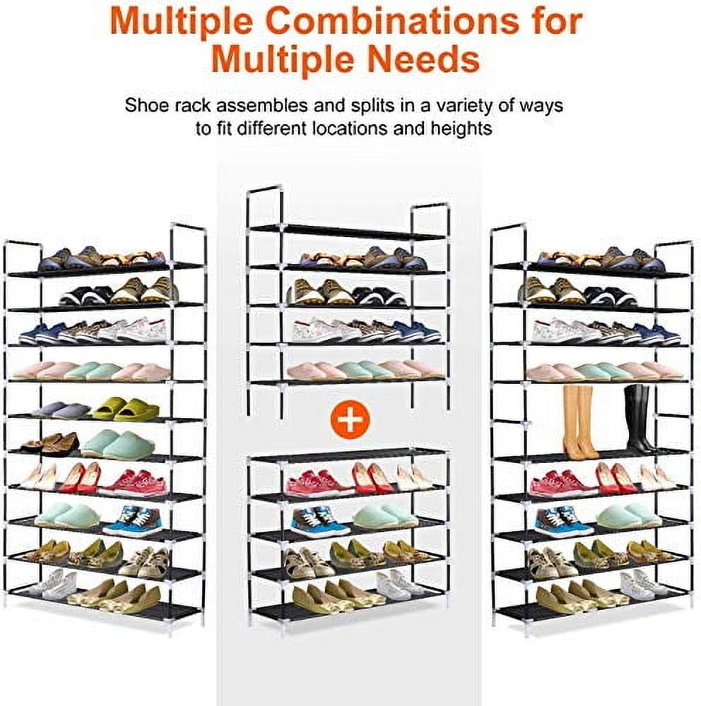 10 Tier Shoe Rack 50 Pair, Large Shoe Storage Organizer, Zapateras ...