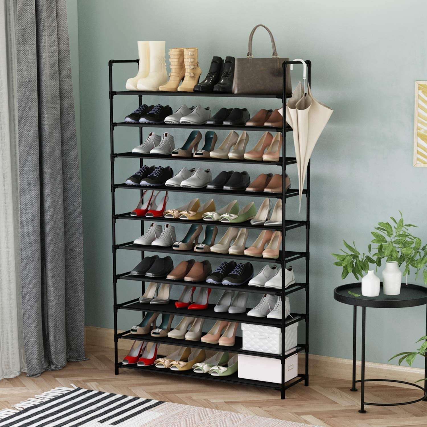 10 Tier Shoe Rack 50 Pair, Large Shoe Storage Organizer, Zapateras ...