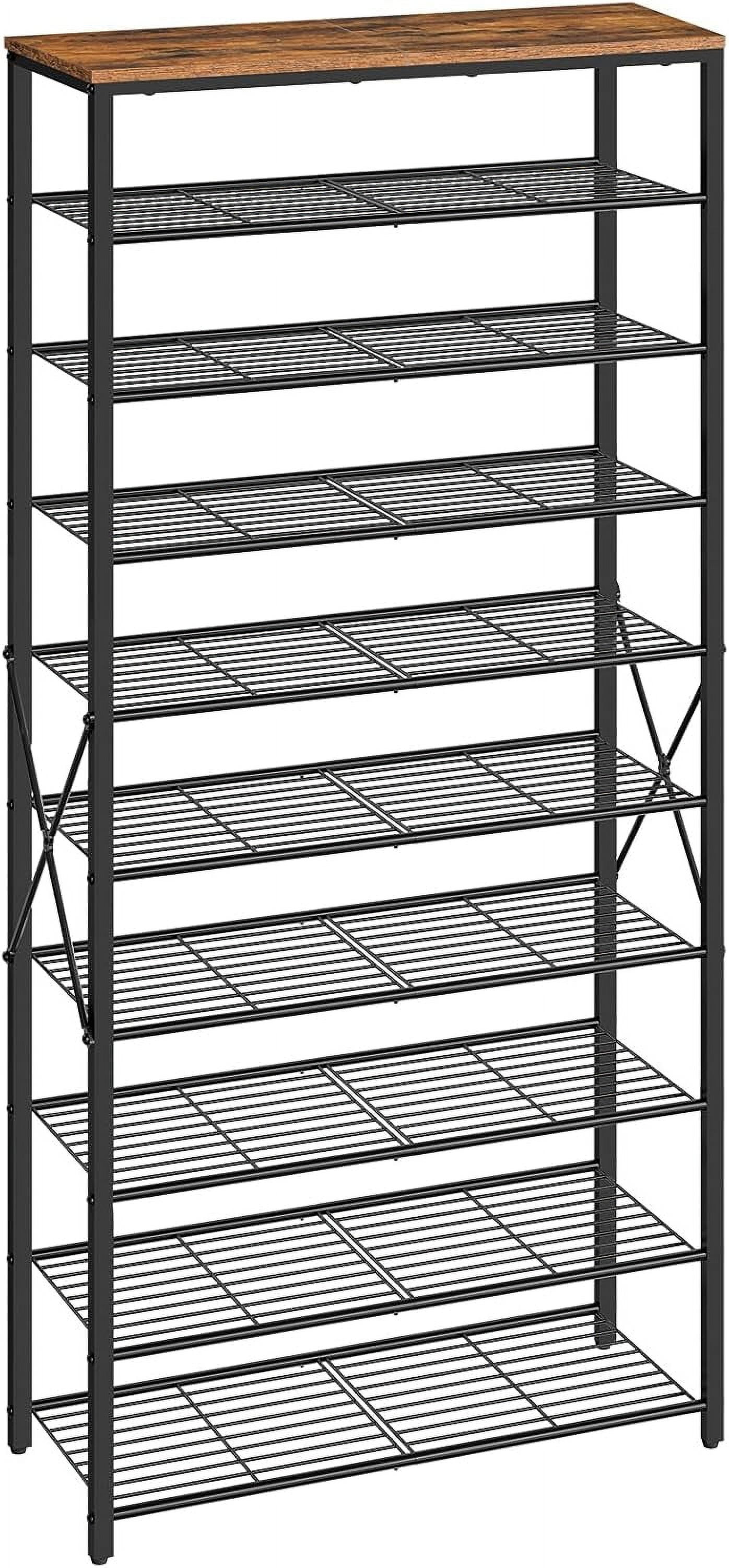 10-Tier Shoe Rack for Front Door Entrance, Shoe Shelf and Storage ...