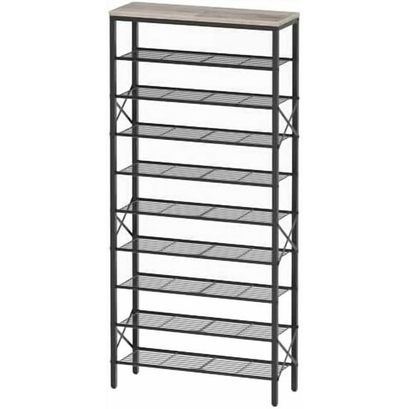 10 Tier Shoe Rack, Large Capacity Shoe Storage Organizer Holds 40 Pairs ...