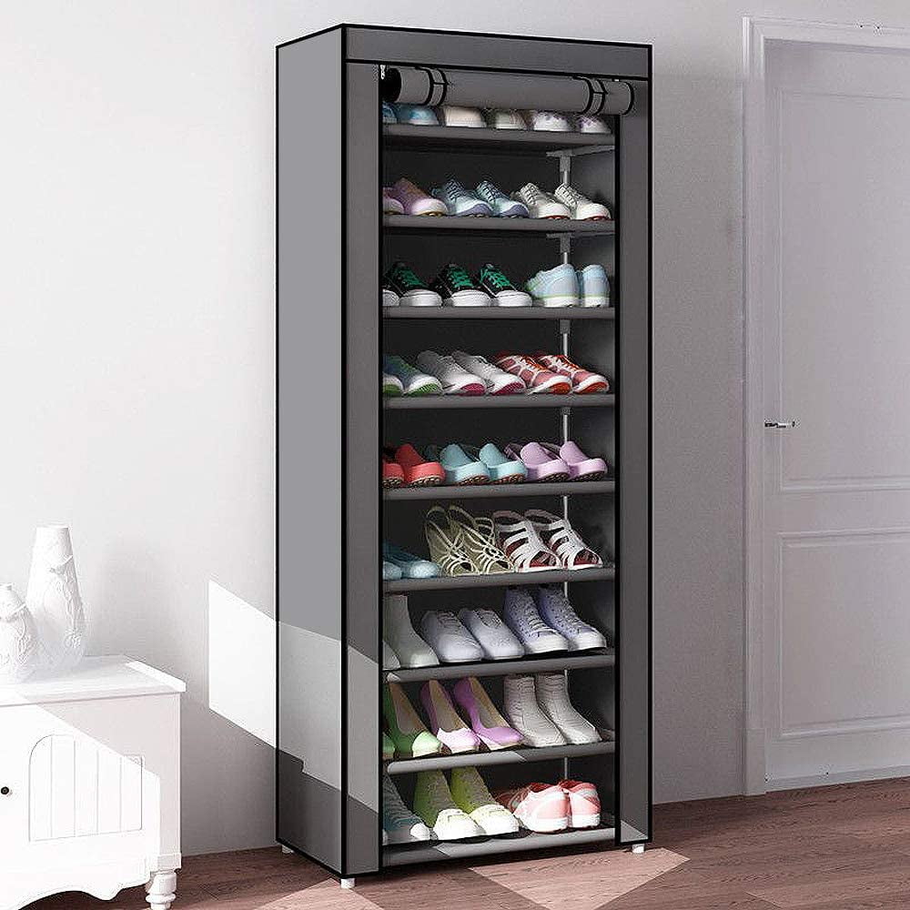 Walmart 10 Tier Shoe Rack, Storage for 45 Pairs with Fabric Cover ...