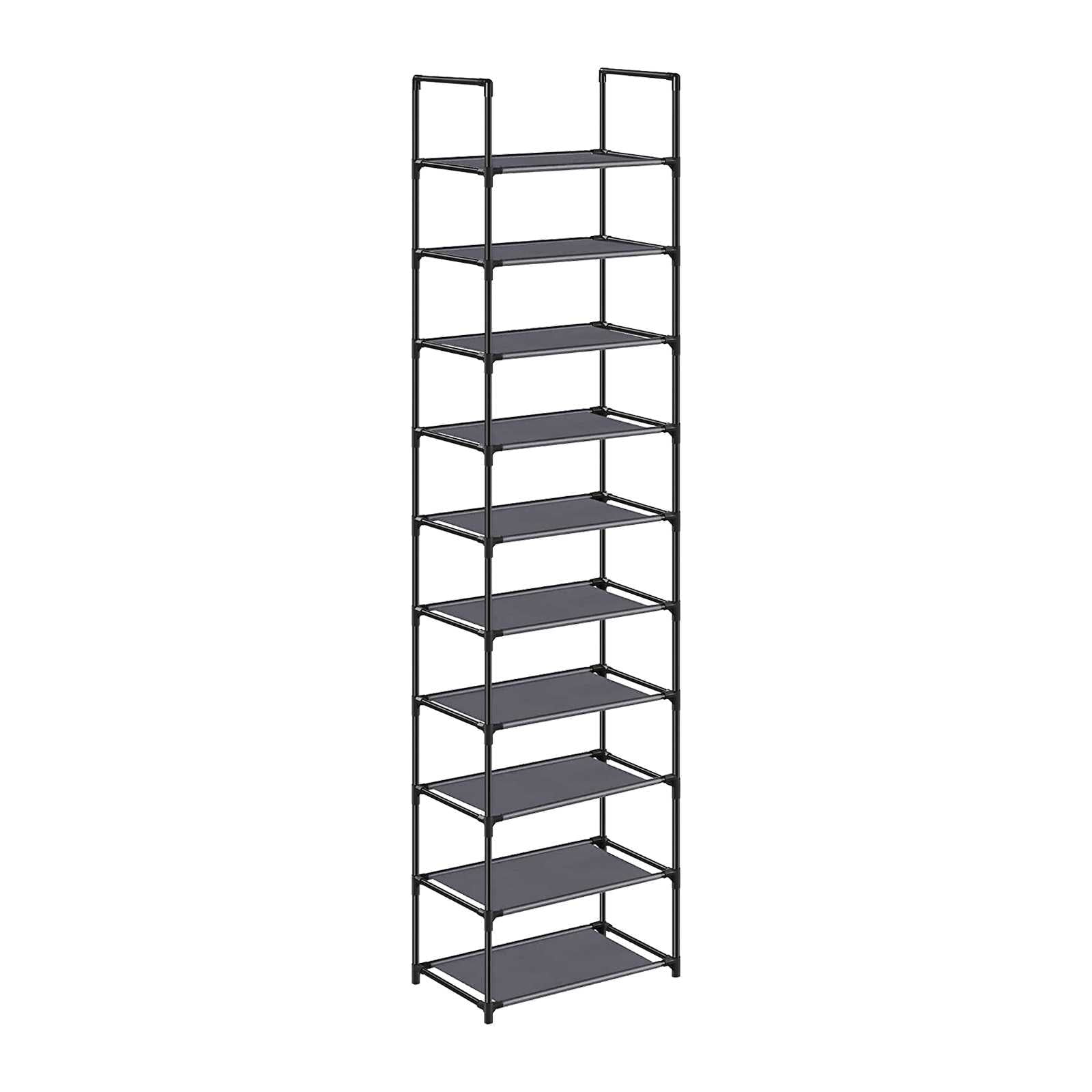 10-Tier Shoe Rack Shoe Shelf, Shoe Storage Organizer Space-Efficient ...