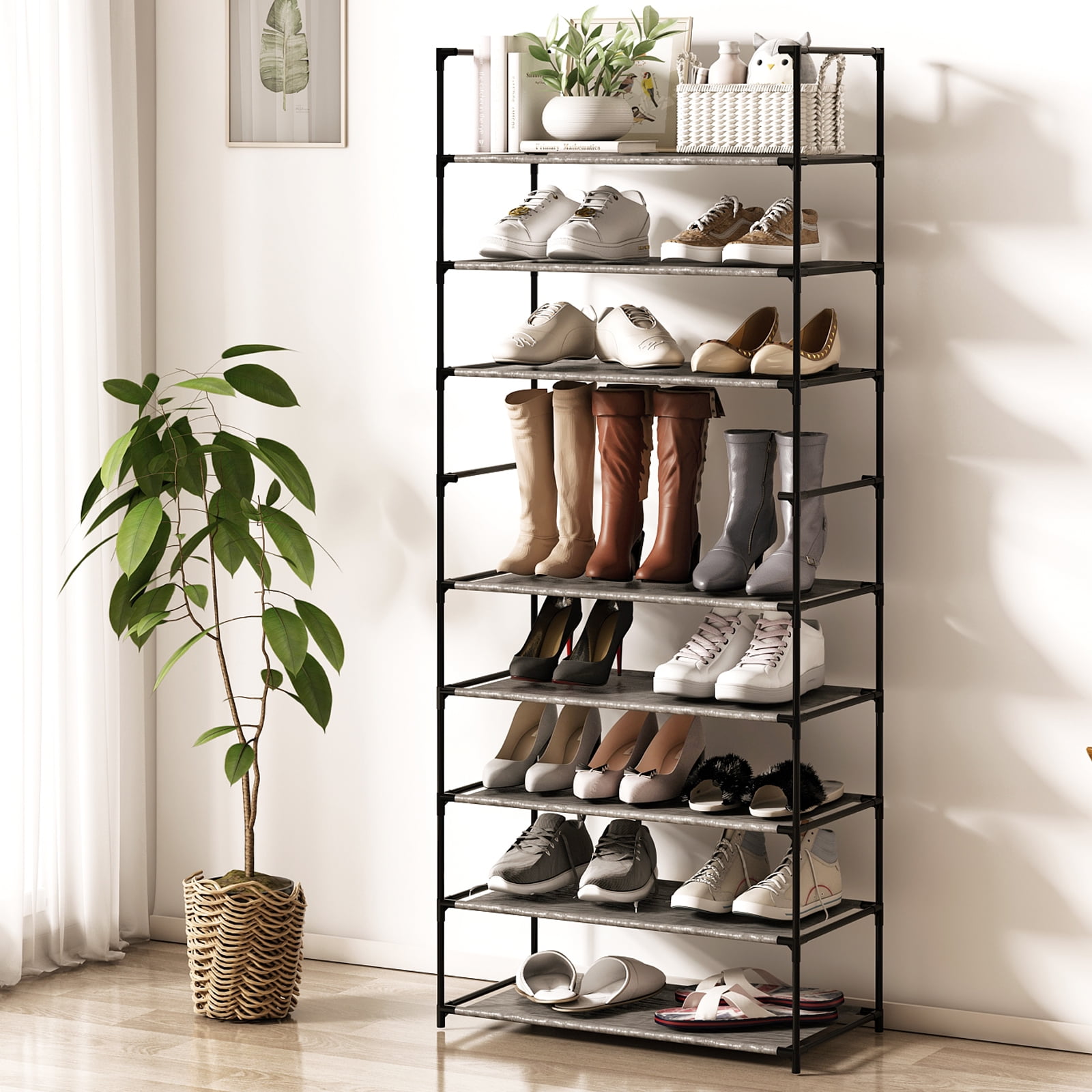 10 Tier Shoe Rack Shoe Shelf for Entryway, Shoe Storage Organizer ...