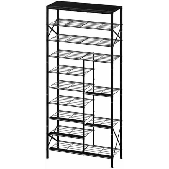 10-Tier Shoe Rack, Shoe Storage Organizer with Boots Storage, Large ...