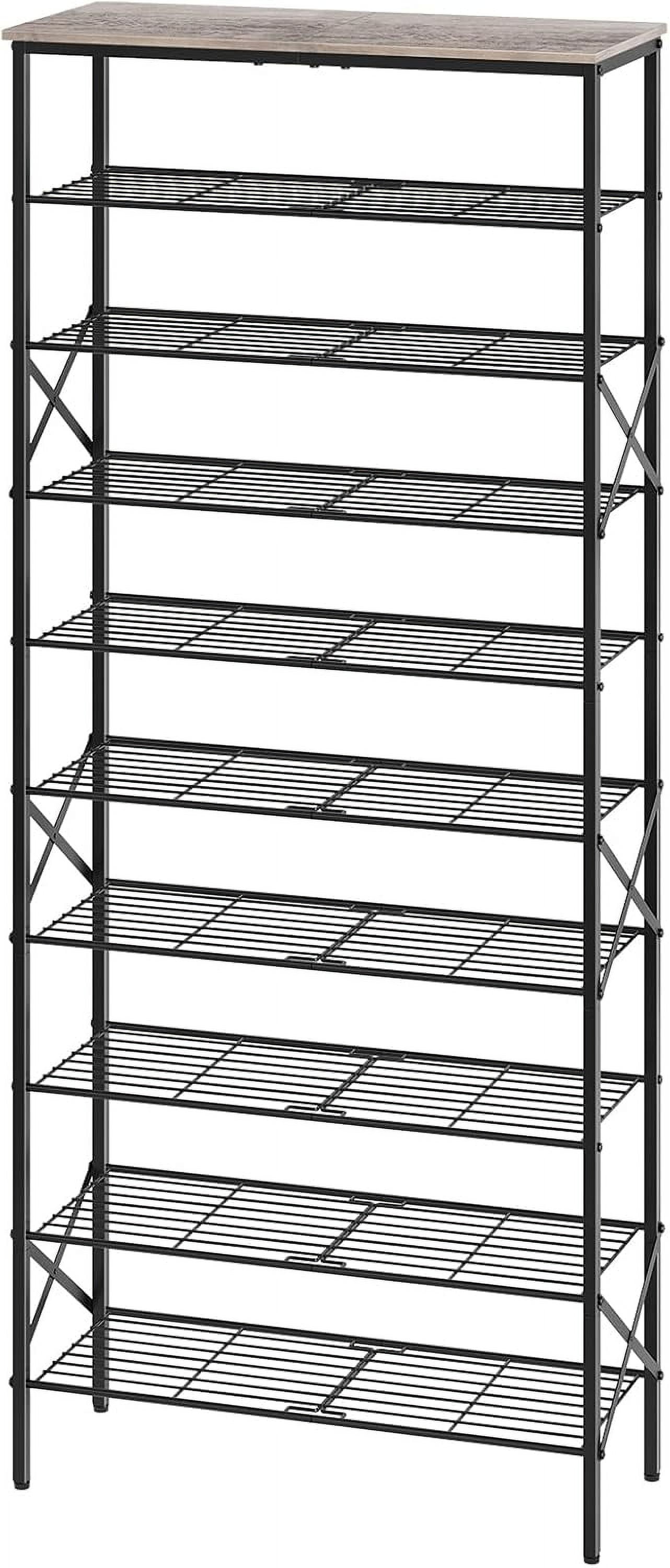 10 Tier Shoe Rack, Shoe Storage Organizer, Large Capacity Shoe Shelf ...