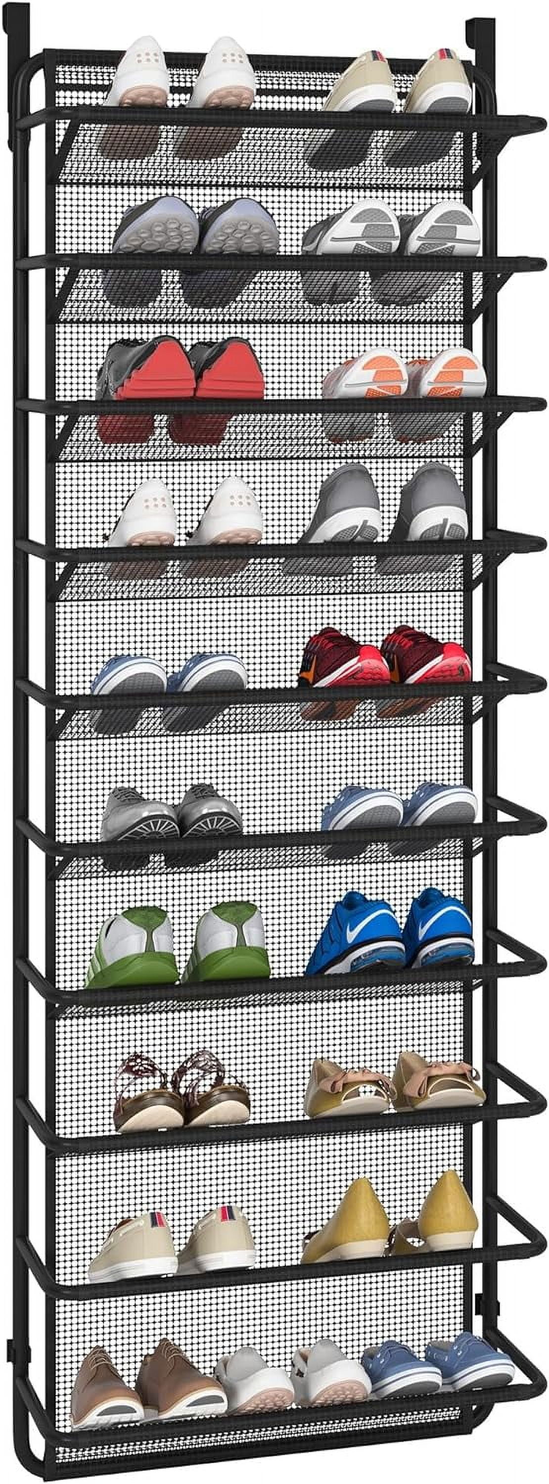 10 Tier Shoe rack Over The Door Shoe Organizer Hanging Shoe Storage the ...