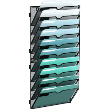 Free Shipping! INTIGE 13-Tier Hanging File Organizer with Hooks Wall ...