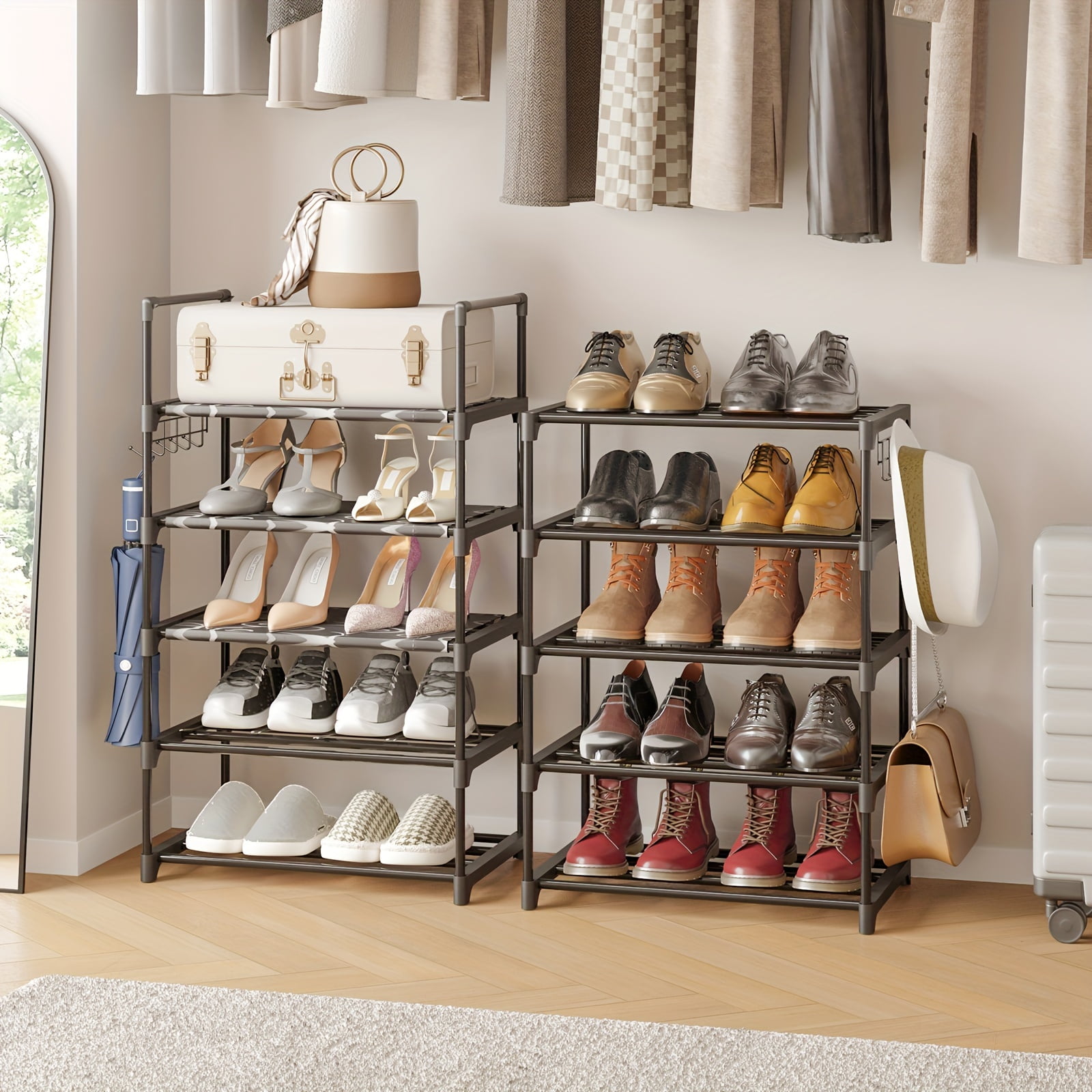 10-Tiers Shoe Organizer | Large Capacity, Sturdy, Space Saving Shoe ...