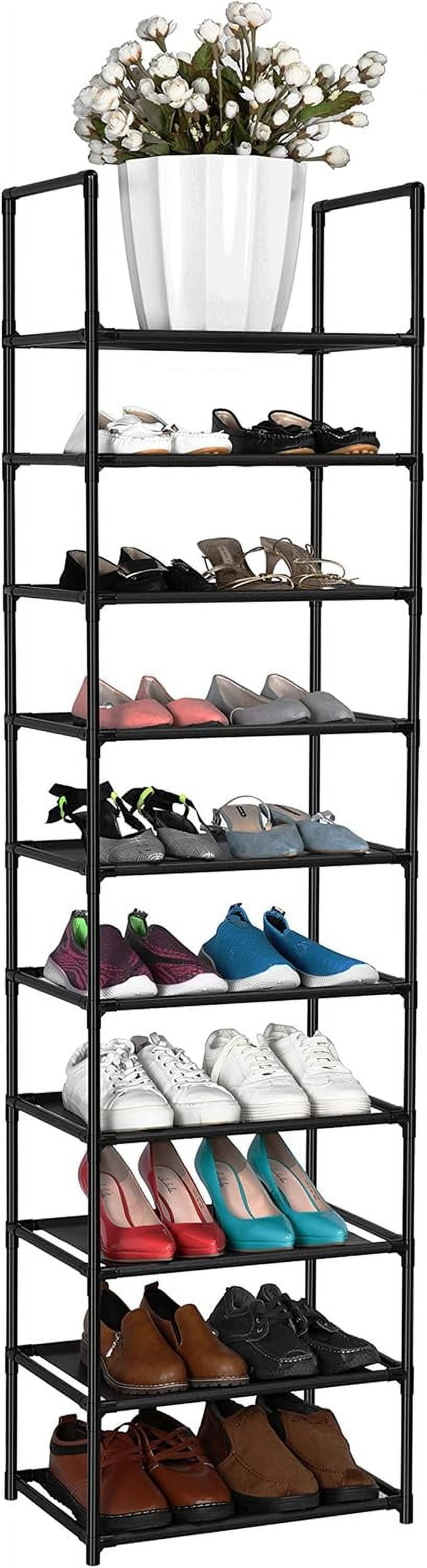 10 Tiers Shoe Rack 20-25 Pairs Sturdy Shoe Shelf - Walmart.com
