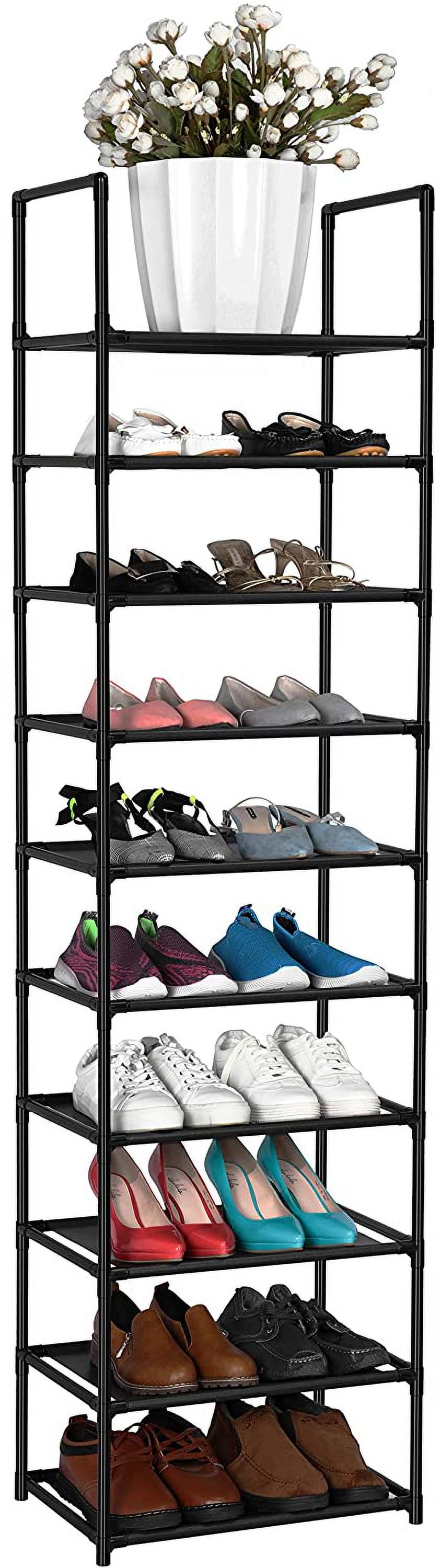 10 Tiers Shoe Rack 20-25 Pairs Sturdy Shoe Shelf - Walmart.com
