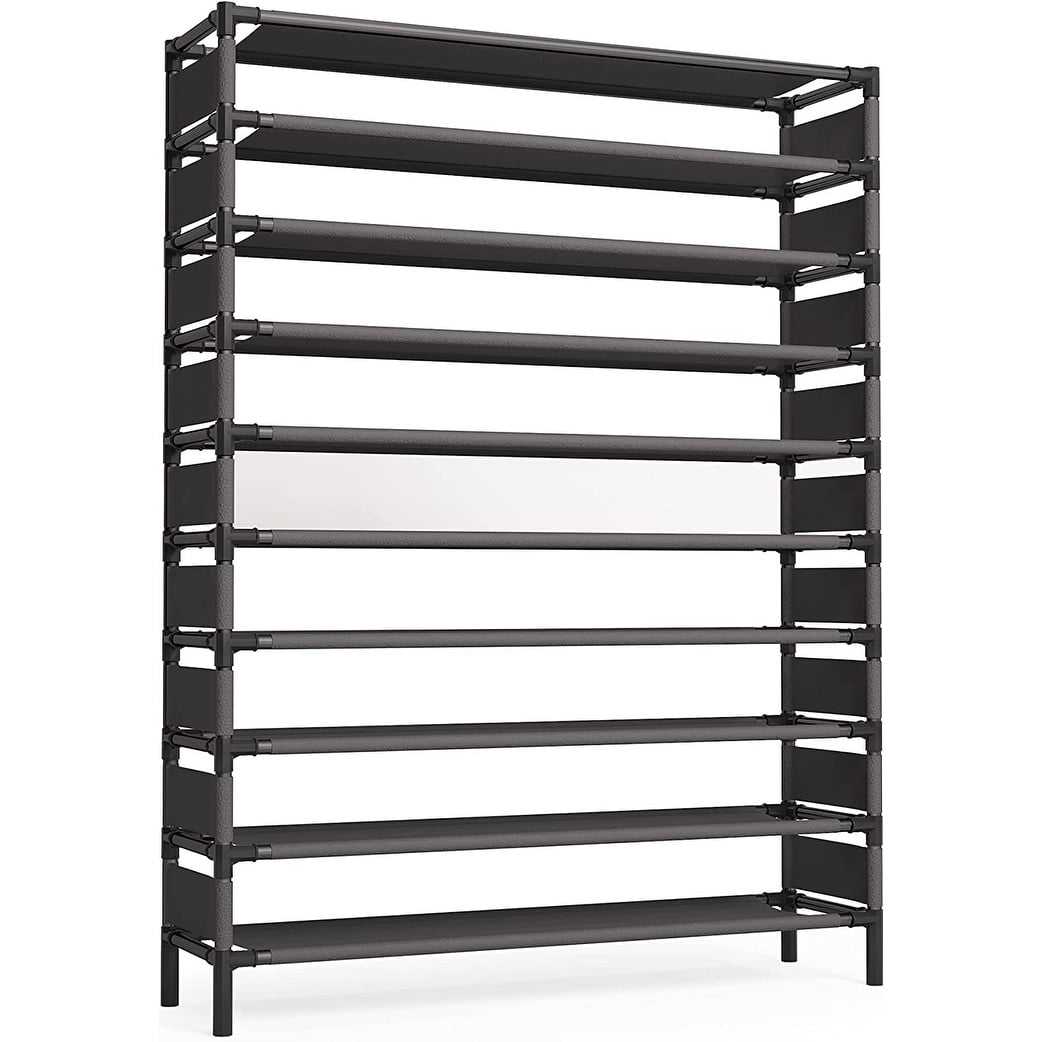 Walmart 10-Tier Heavy Duty Shoe Rack, Large Capacity Organizer, Metal ...