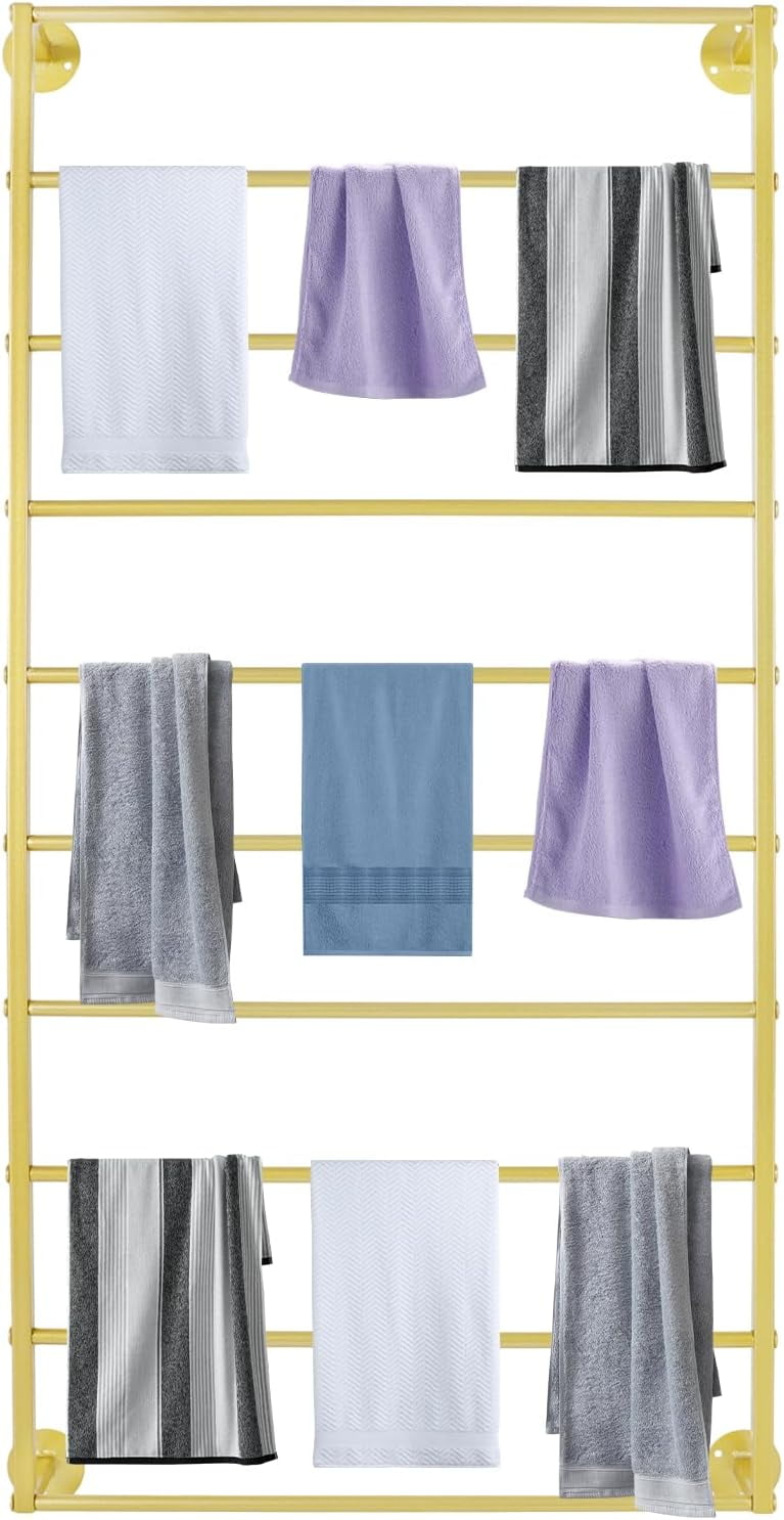 10 Tiers Wall Mounted Scarf Rack, Ties Silk Scarves Towels Storage ...