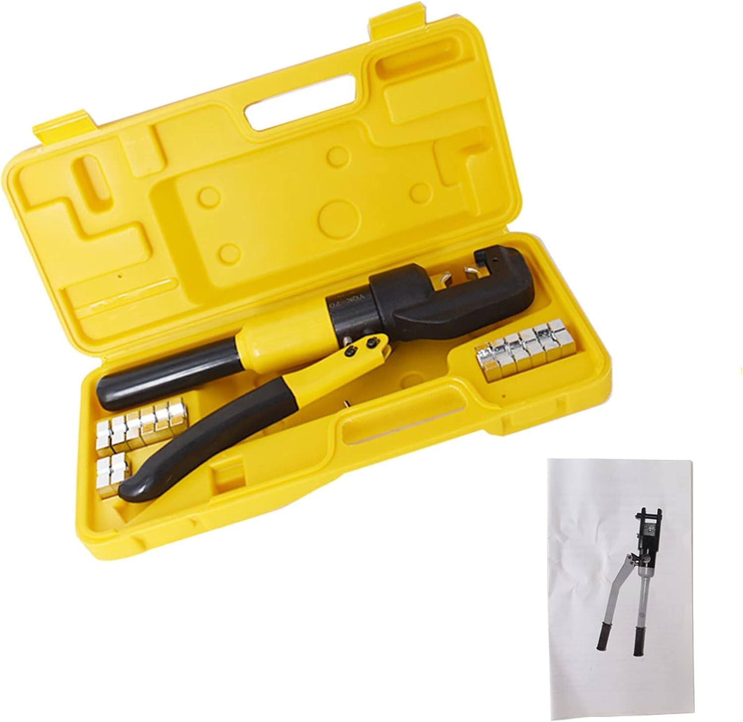 SHZAITOR Hydraulic Crimper Tool, 10 Ton Manual Cable Lug Crimper, 9 ...