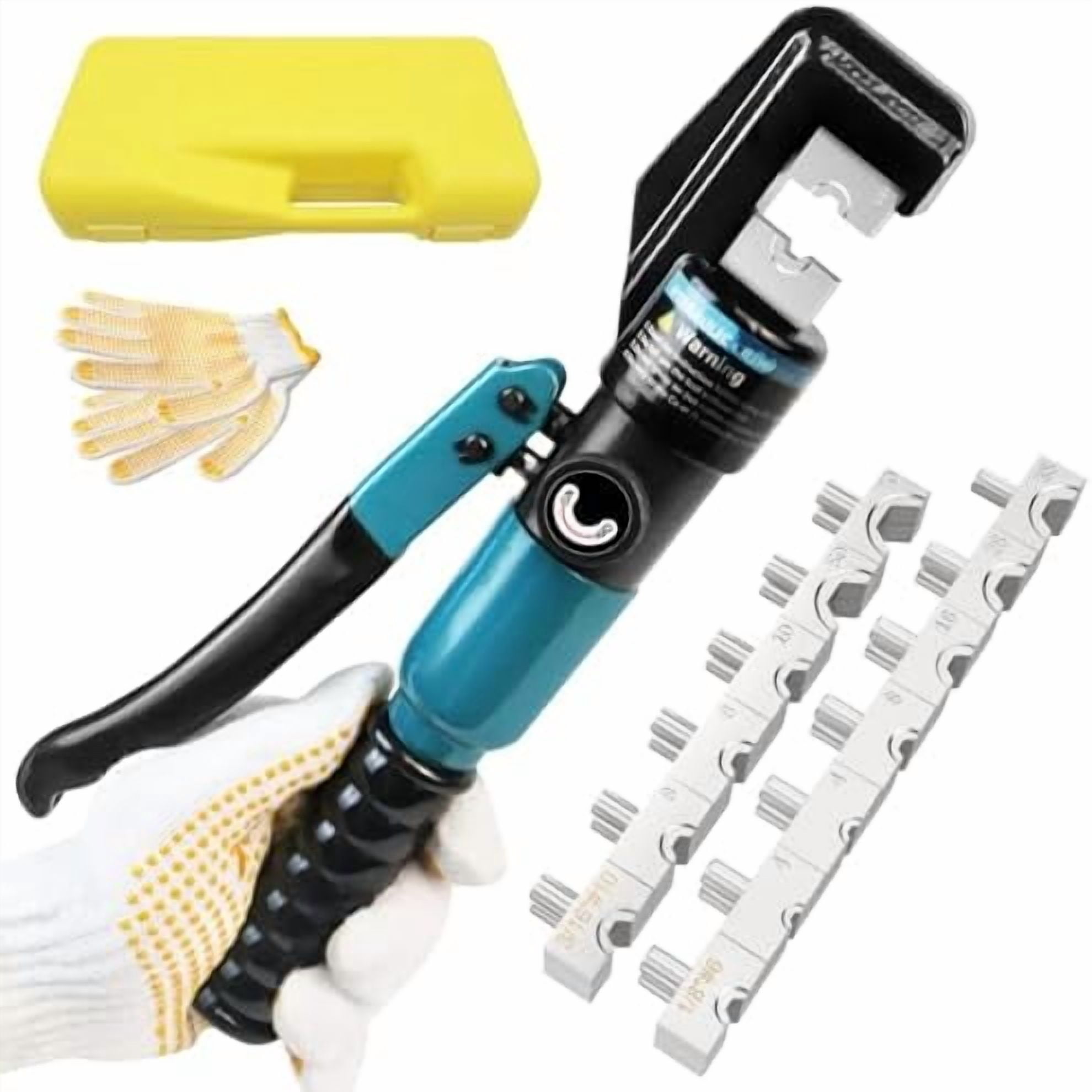 10 Ton Hydraulic Crimping Tool, Hydraulic Cable Lug Crimper 12 to 2/0 ...