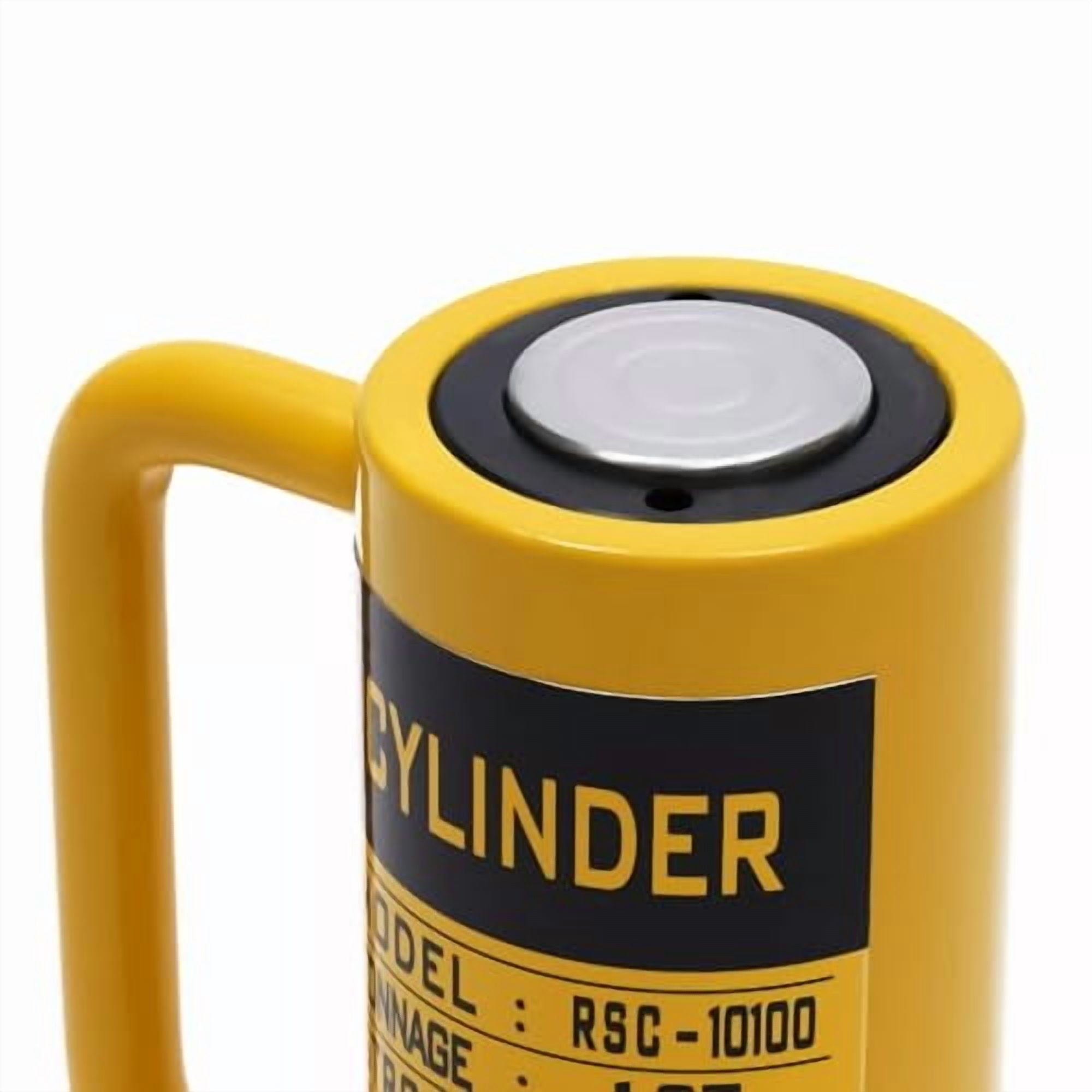 10 Tons Hydraulic Cylinder Jack 4in/100mm Stroke Solid Hydraulic Ram Single Acting Lifting Ram ...