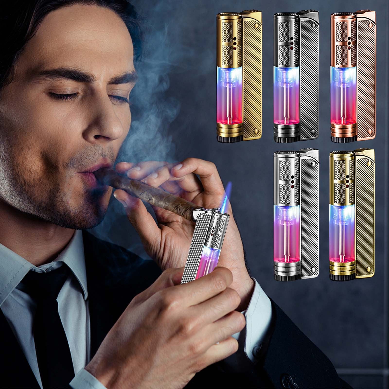 Under 10, Transparent Gas Bin Light, Direct Lighter, Portable Blue ...