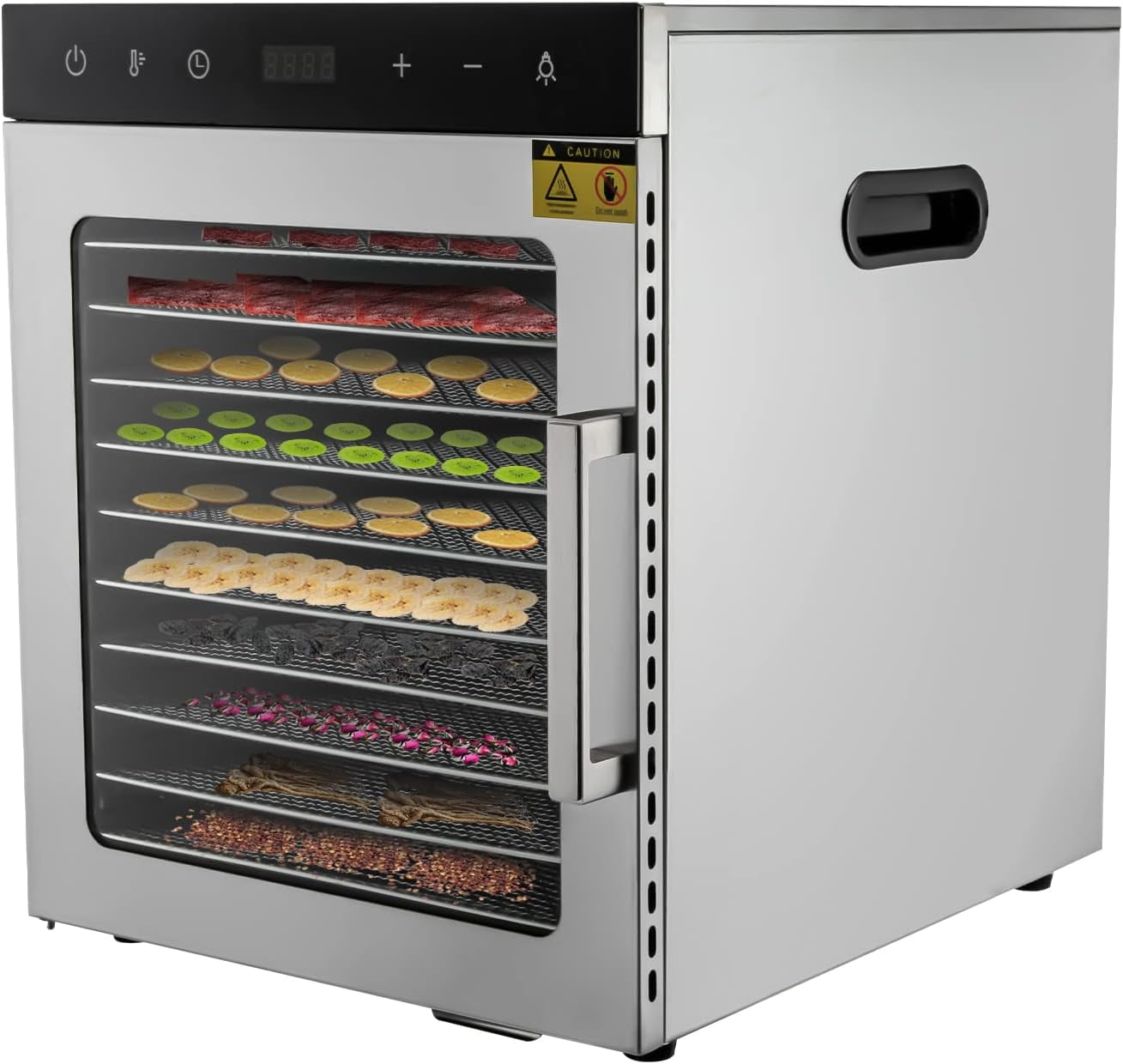 10 Tray Food Dehydrator, 10-pan Dehydrator Machine Temperature&Time ...