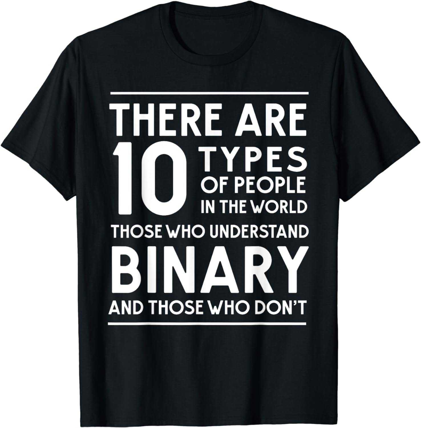 10 Types of People. Those who understand Binary T-Shirt - Walmart.com