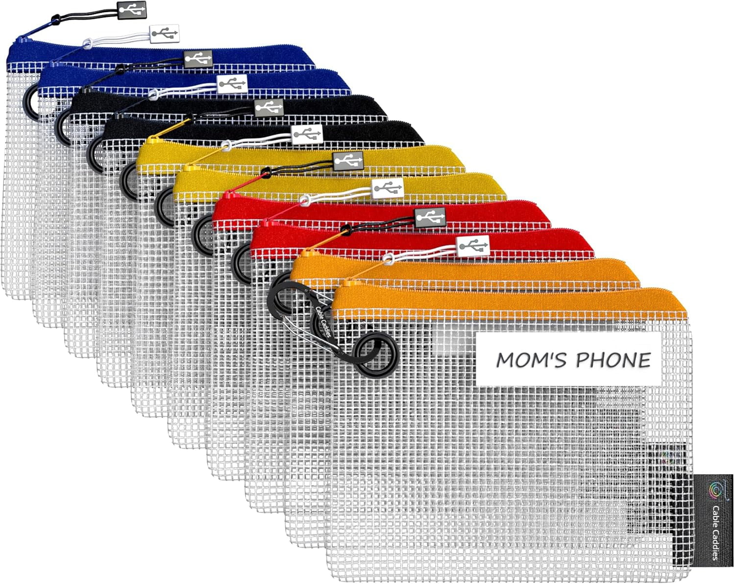 10 - USB Cable Organizer Pouches, Manage Cables, Travel Cable Oranizer ...