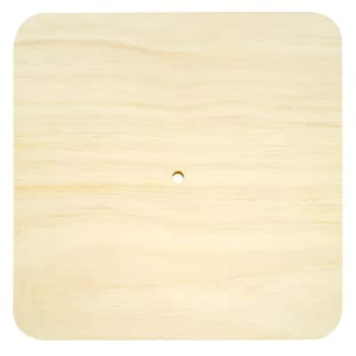 10" Unfinished Square Wood Clock by Make Market – Blank Wooden Face for ...