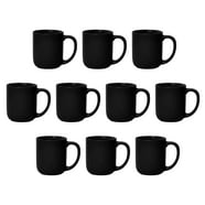 Curved Java Coffee Mug Set - 10 Pack - 12 Oz. - Stoneware Restaurant ...