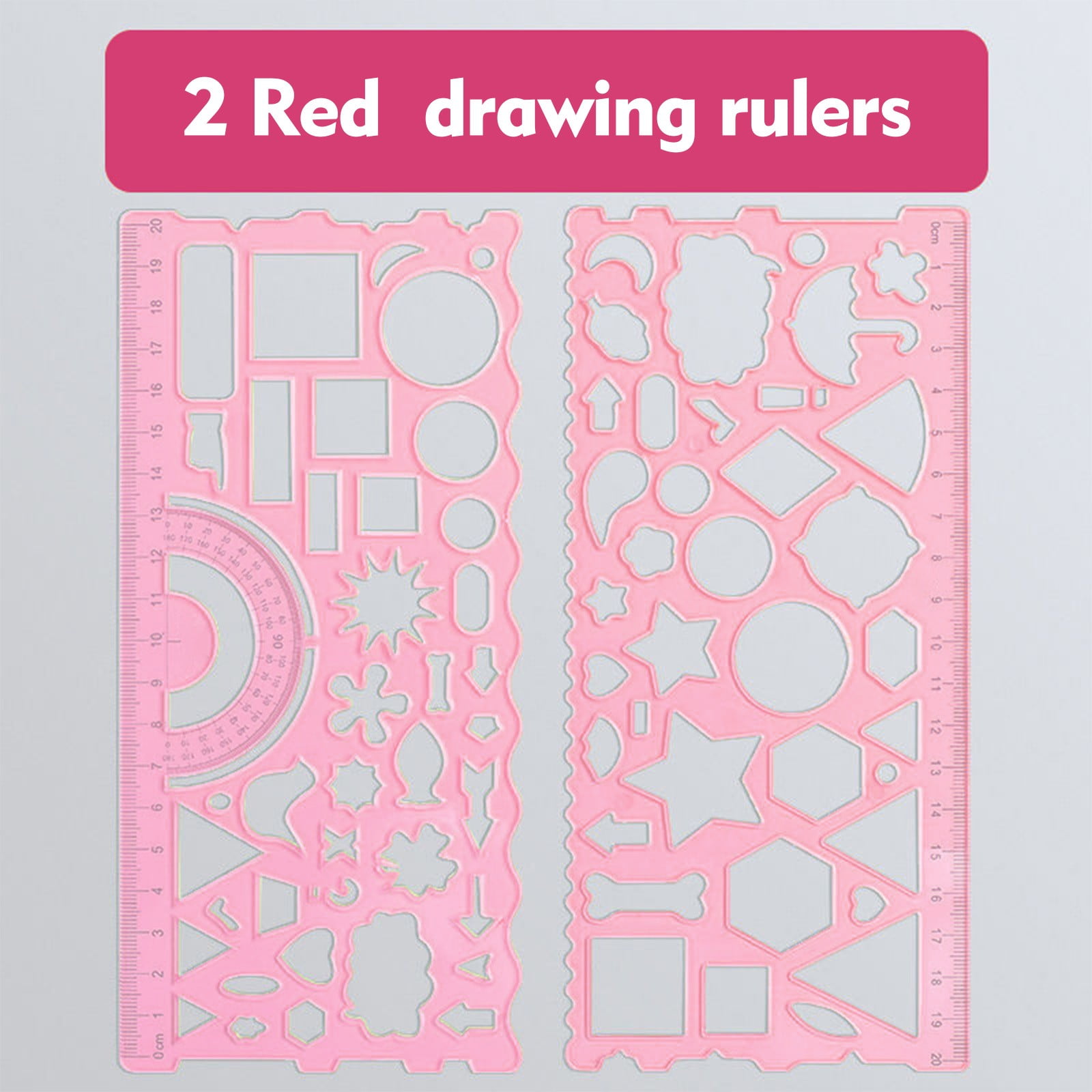 Under 10, Vsgery Geometric Ruler, Multifunctional Protractor, Drawing ...