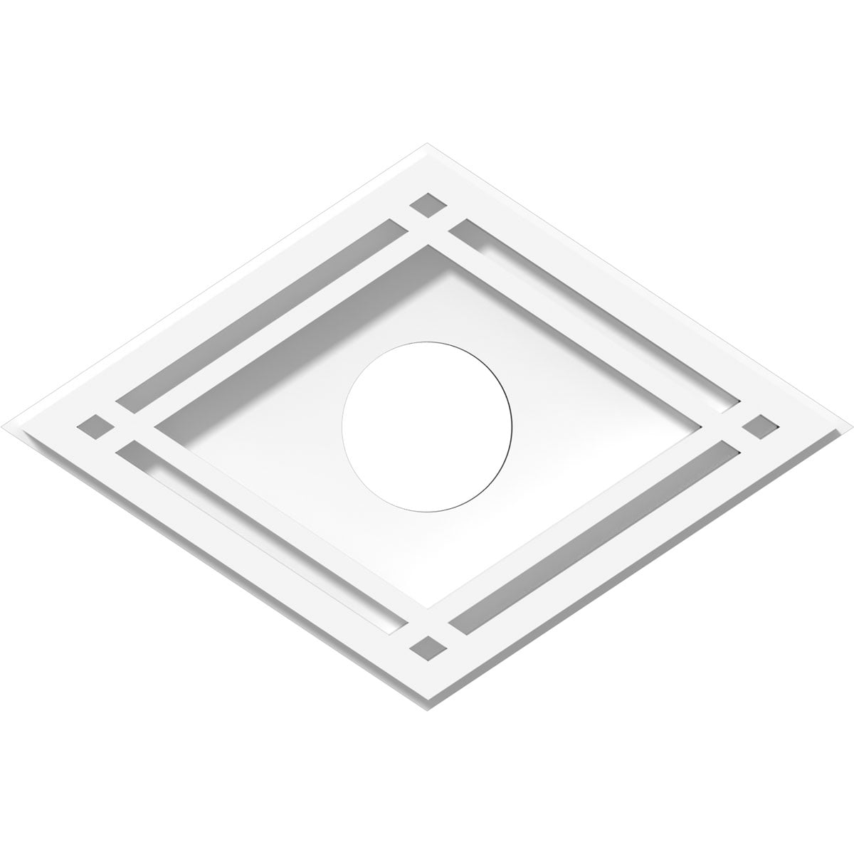 10"W x 6 5/8"H x 2"ID x 3 1/2"C x 1"P Diamond Architectural Grade PVC ...