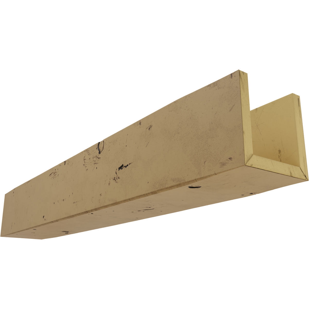 10"W x 6"H x 10'L 3-Sided (U-beam) Knotty Pine Endurathane Faux Wood ...