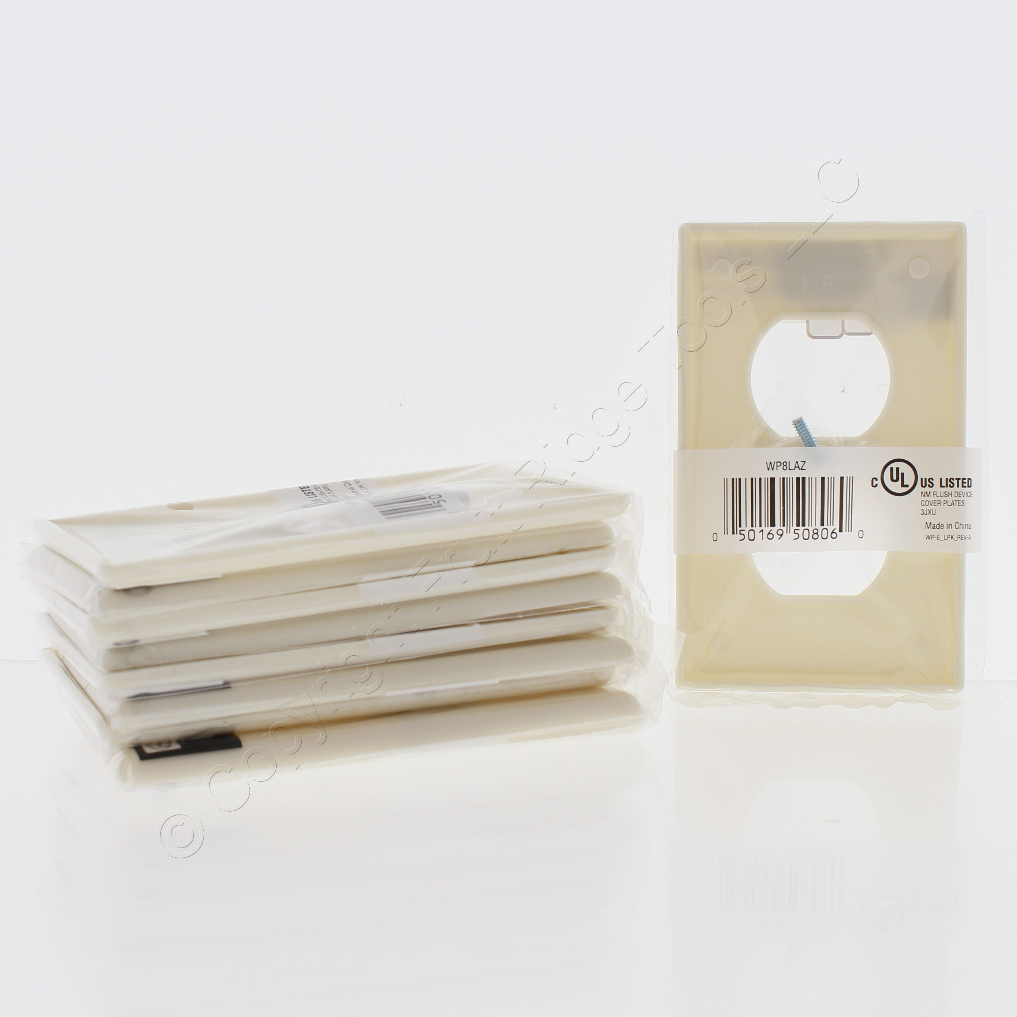 10 WP8LA Hubbell Light Almond 1-Gang Duplex Receptacle Wallplates ...