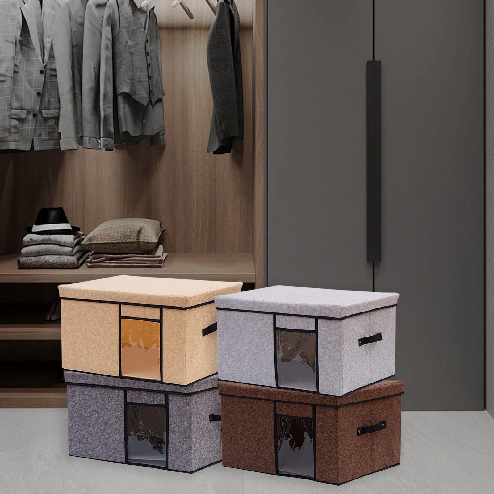 Under 10, Washable Fabric Storage Box, Perspective Window, Textile ...