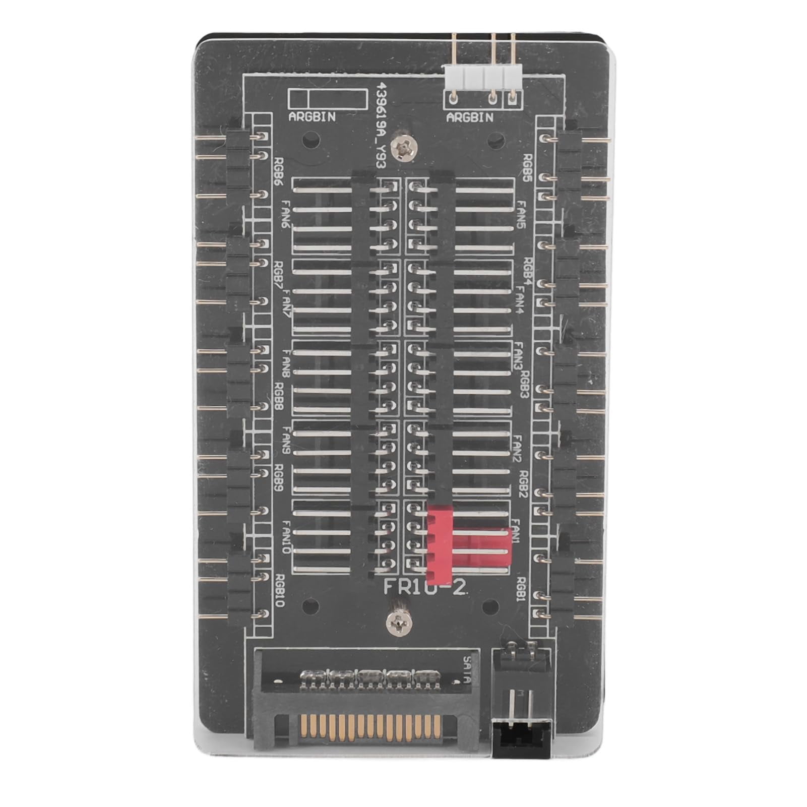 10 Way ARGB PWM RRF12 Fan Hub, 2 in 1 PWM ARGB Case Fan Hub with Power ...